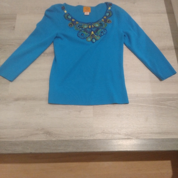 Sweaters | Ruby Red Sweater Turquoise Small | Poshmark
